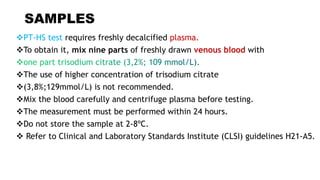COUGULATION PROFILE is group of blood t | PDF
