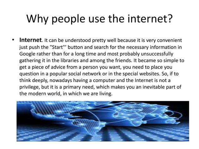 Could we live without the internet | PPTX | Internet for Beginners ...