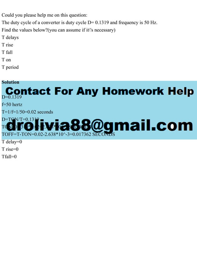 Could you please help me on this questionThe duty cycle of a conv.pdf
