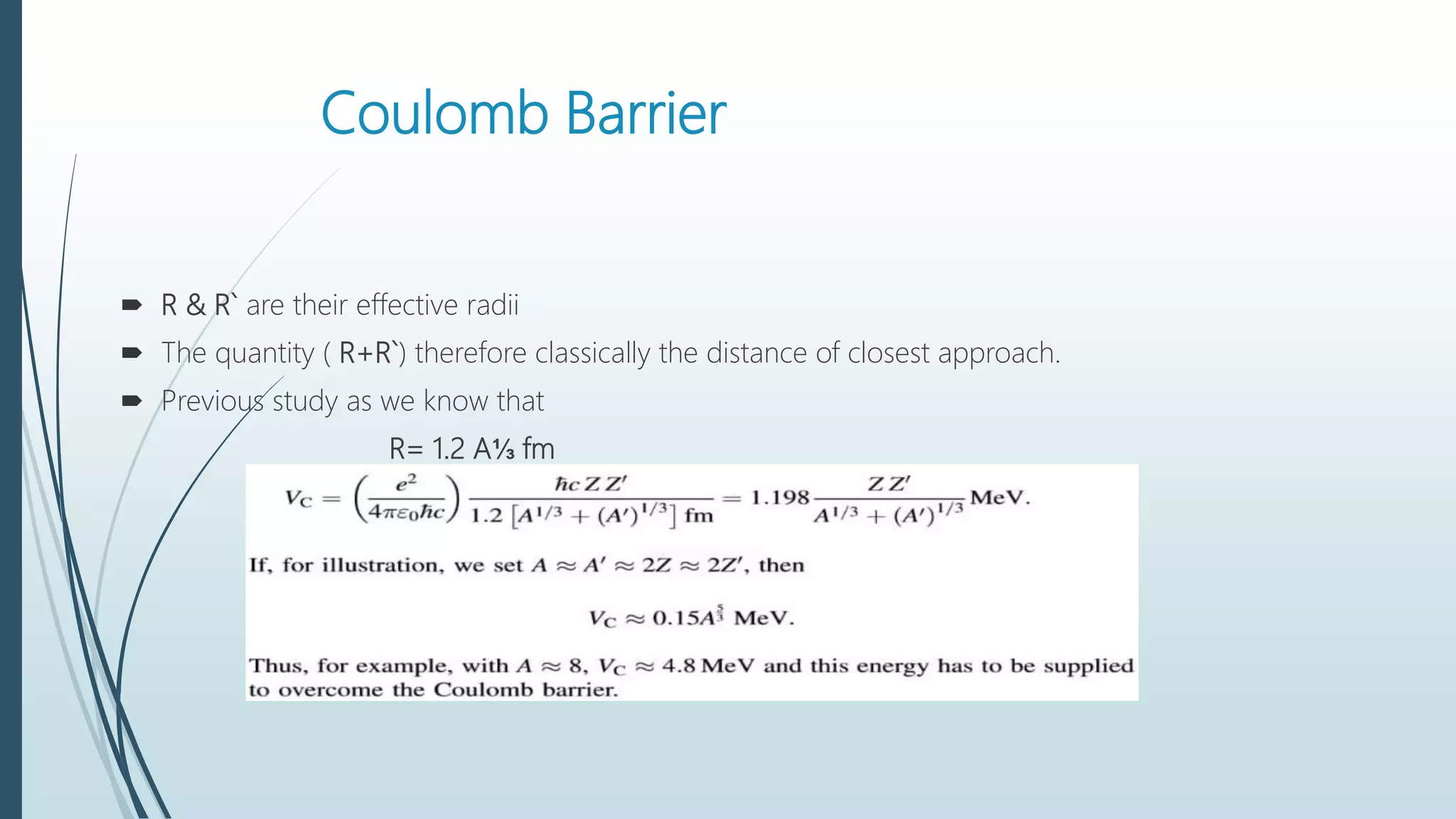 Coulomb barrier | PPTX