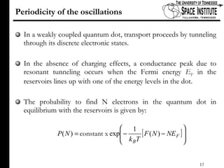Coulomb Blockade Oscillations | PPT