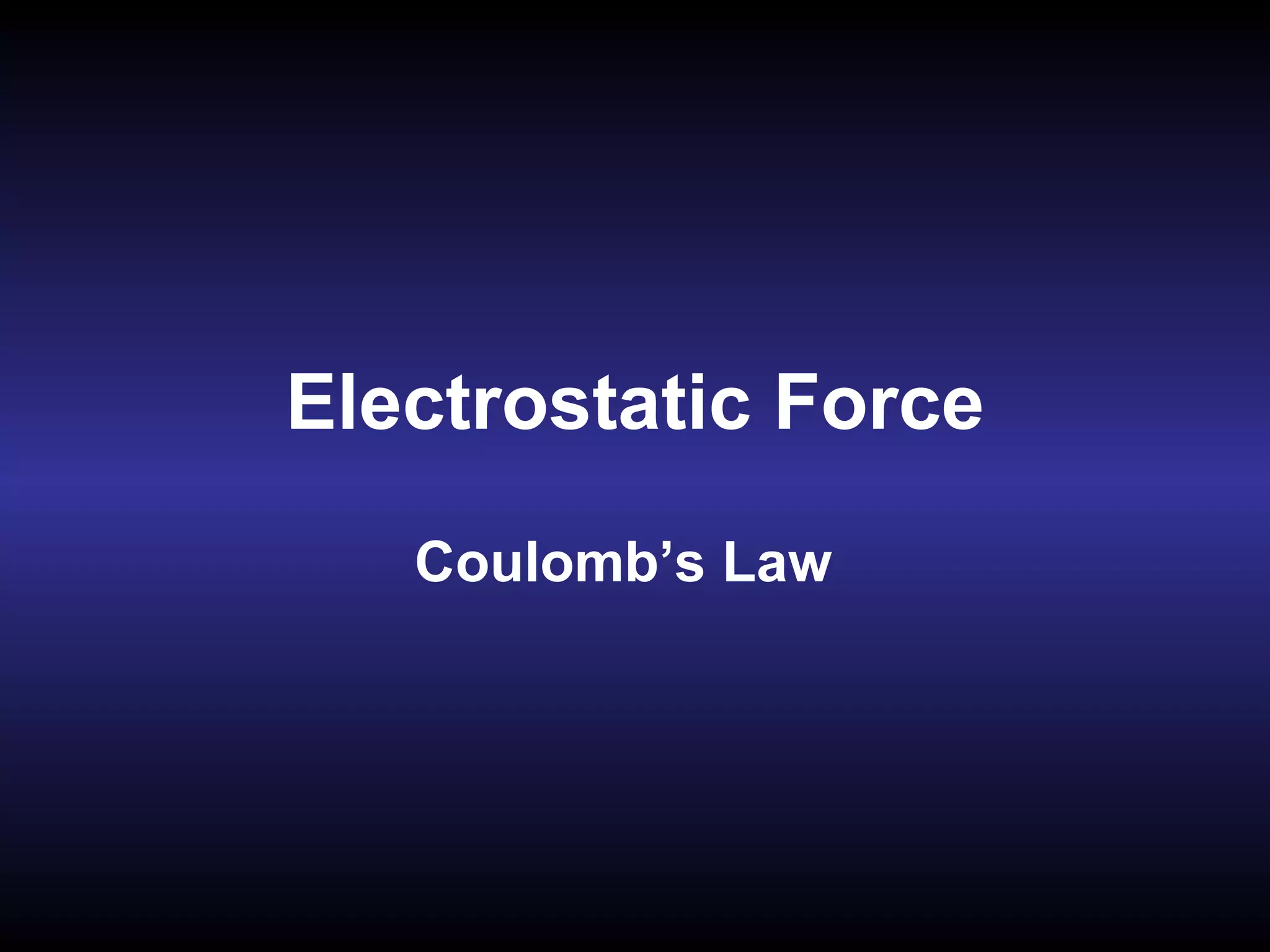 Coulombs Law | PPT