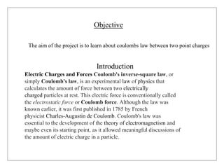 coulombs-law physics project columbs law | PDF