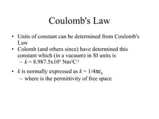 Coulombs Law | PPT | Physics | Science