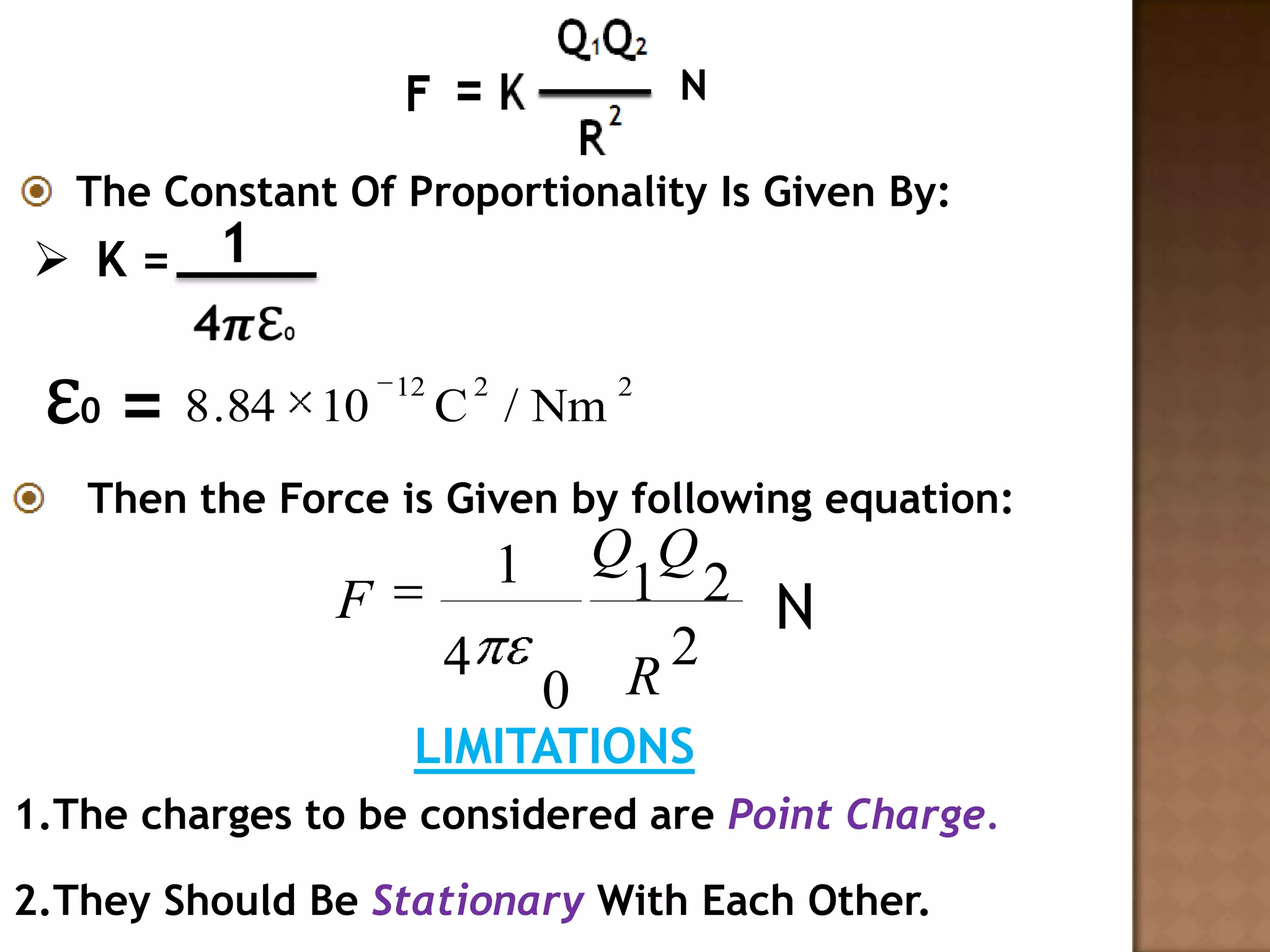 COULOMB'S LAW | PPTX