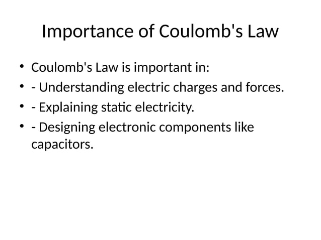 coulombs_law_simple_17slides.presented by :Hassan Iqbalpptx | PPTX