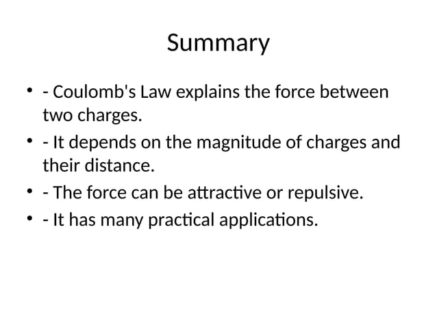 coulombs_law_simple_17slides.presented by :Hassan Iqbalpptx | PPTX