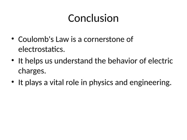 coulombs_law_simple_17slides.presented by :Hassan Iqbalpptx | PPTX