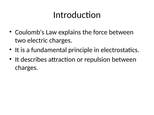 coulombs_law_simple_17slides.presented by :Hassan Iqbalpptx | PPTX