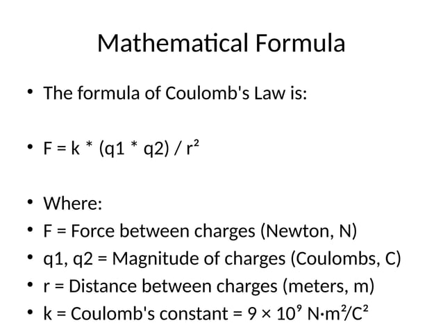 coulombs_law_simple_17slides.presented by :Hassan Iqbalpptx | PPTX