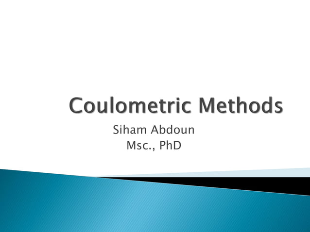 Coulometric method of analysis | PDF