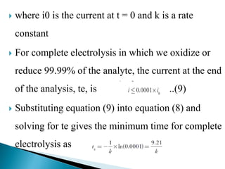 Coulometric method of analysis | PDF