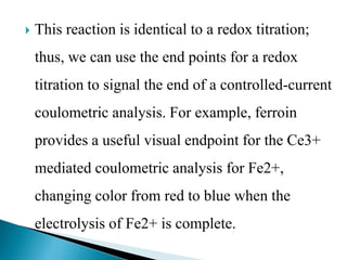 Coulometric method of analysis | PDF