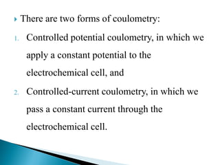 Coulometric method of analysis | PDF