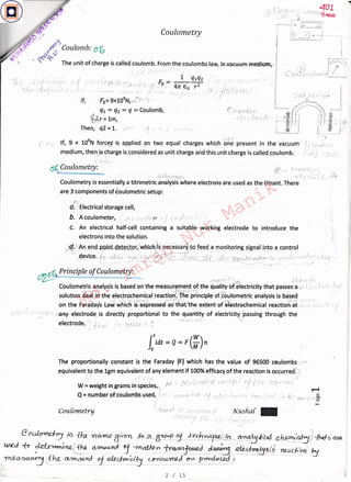 Coulometry Manik | PDF | Chemistry | Science