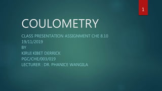 Coulometry.pptx presentation assignment copy | PPTX