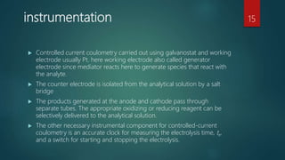 Coulometry.pptx presentation assignment copy | PPTX