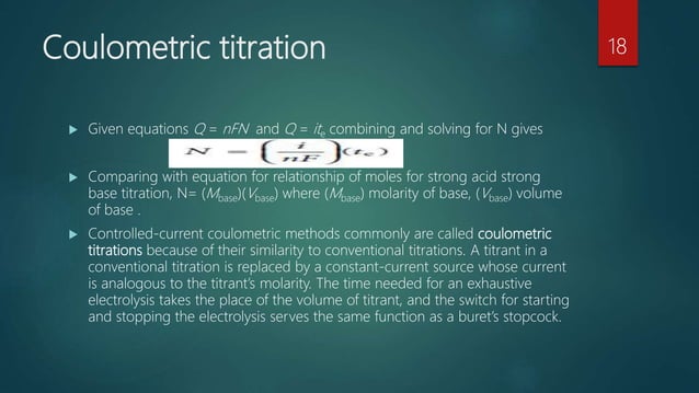Coulometry.pptx presentation assignment copy | PPTX