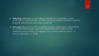 Coulometry.pptx presentation assignment copy | PPTX