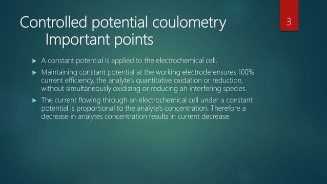 Coulometry.pptx presentation assignment copy | PPTX