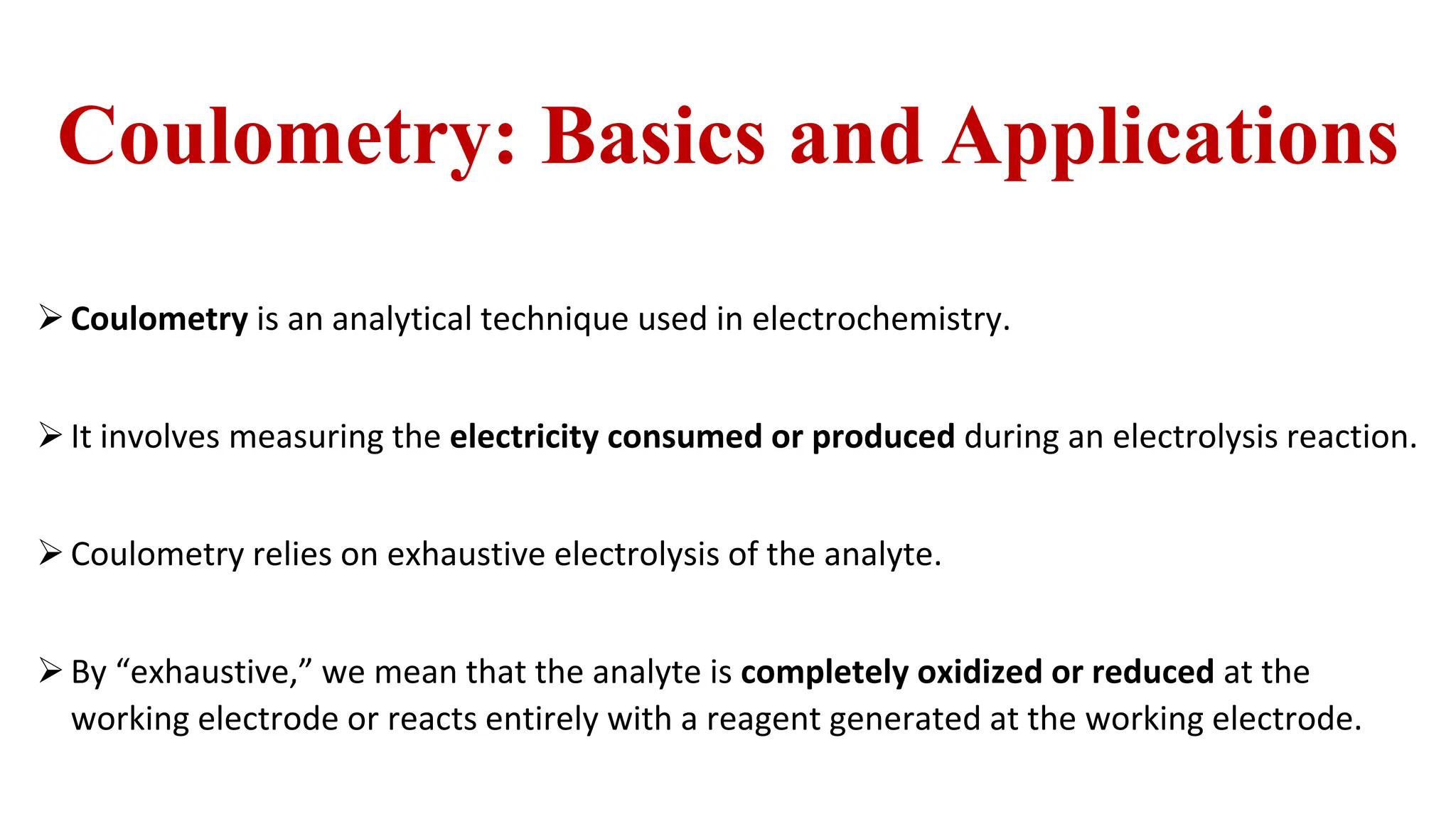 "Coulometry: Fundamentals & Applications" | PPTX