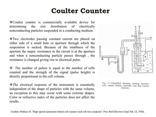 Coulter Counter | PPTX | Chemistry | Science