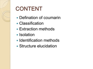 presentation on coumarin | PPTX