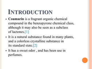 Coumarin and terpenoids | PPTX