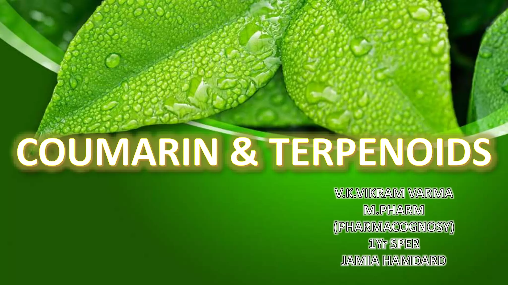 Coumarin & Terpenoids | PPTX