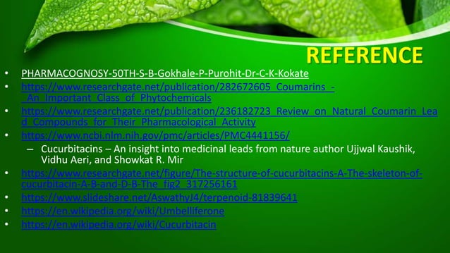 Coumarin & Terpenoids | PPTX | Chemistry | Science