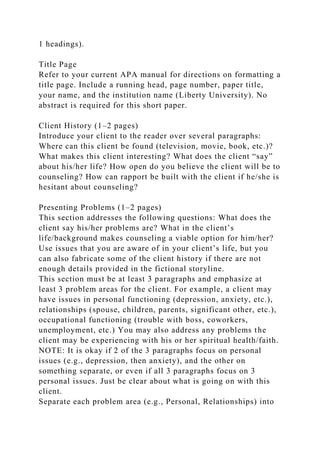 COUN 510Counseling Project Case Summary and Presenting Problems.docx