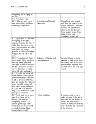 Coun 531 transcript assignment | DOCX