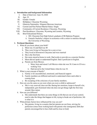 Coun 535 multicultural interview paper | PDF