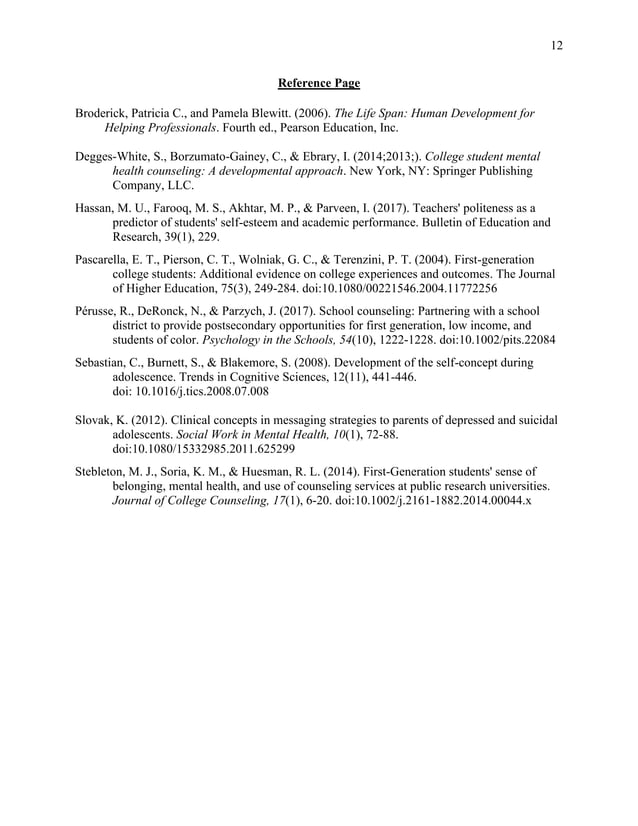 Coun 637 developmental milestones paper | PDF