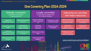 One Coventry Plan 2019-20 Annual Report Presentation | PDF | Eldercare | Family and Relationships