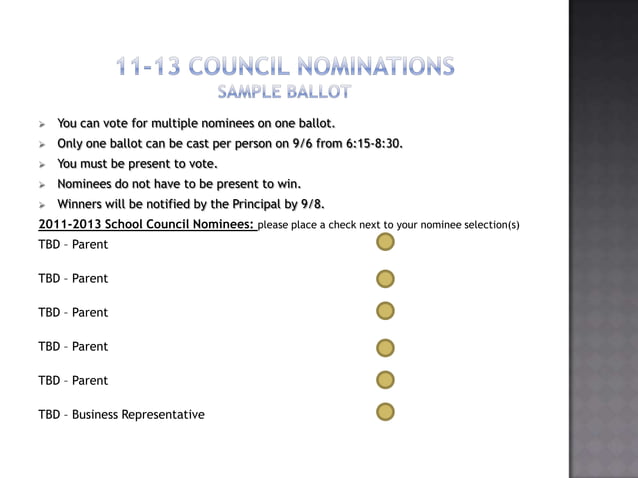 EHS School Council Presentation | PPTX