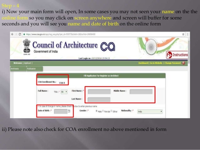 Registration council of architecture