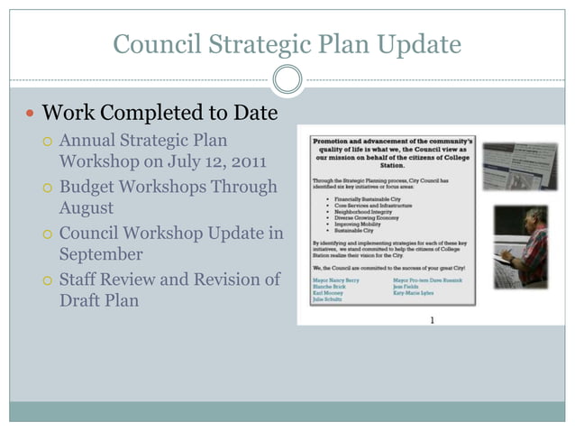 City Council Strategic Plan | PPTX | Government Support and Welfare ...