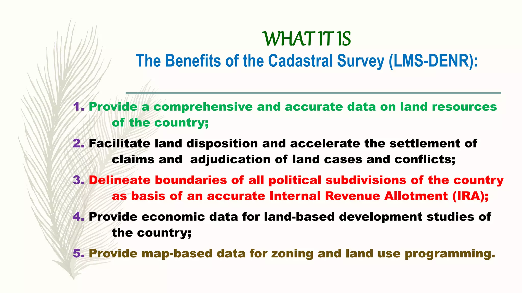 Baguio Cadastral Survey. What It Is. What It Is Not | PPTX