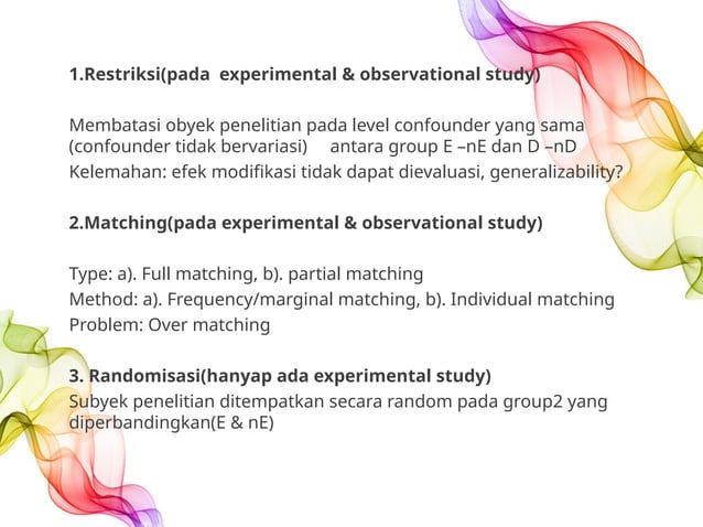 COUNFOUNDING AND MODERATING PADA STUDI EPIDEMIOLOGI.ppt