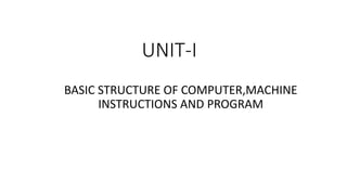 Computer Organisation unit 1 basics of computer Organisation | PPTX