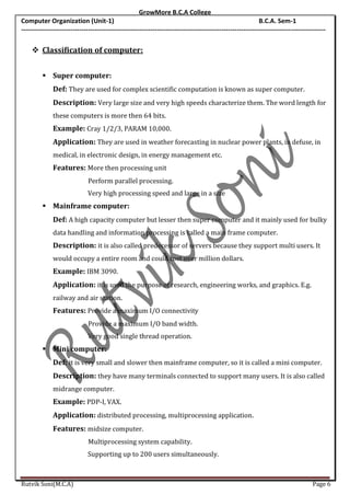 Computer Organization (Unit-1) | PDF | Operating Systems | Computer Software and Applications
