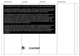 Counsel immaterial world | PPT