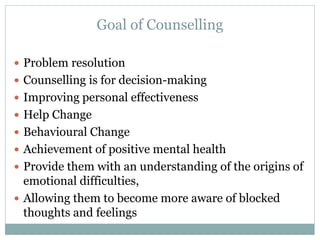 Counseling.pptxfhjhrtjnrtyhtbrgsesrhbrthbrt | PPTX | Mental Health | Diseases and Conditions