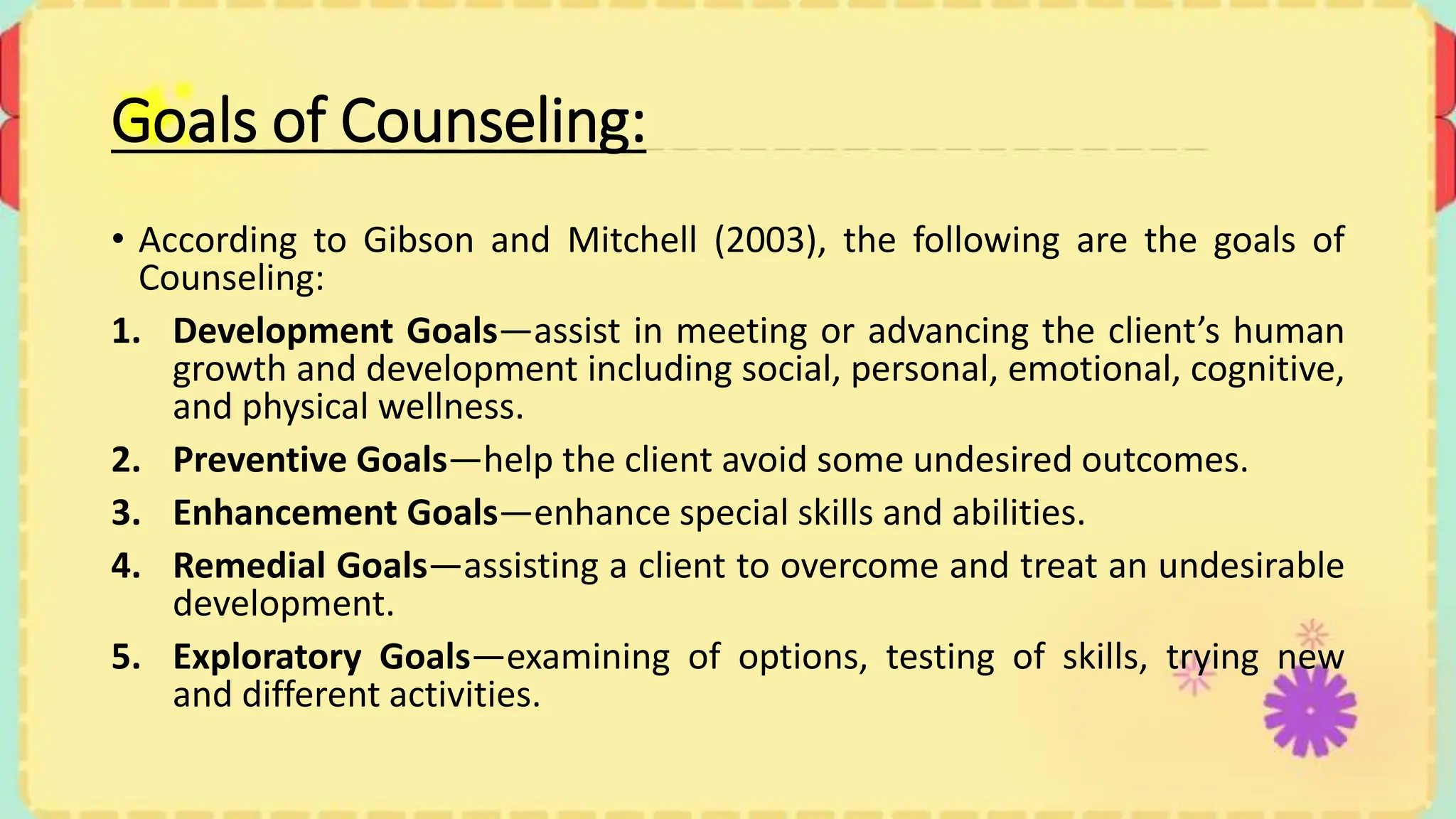 Counseling-HUMSS-ppt Goal,Scope, Function, Competencies.pptx | Mental ...
