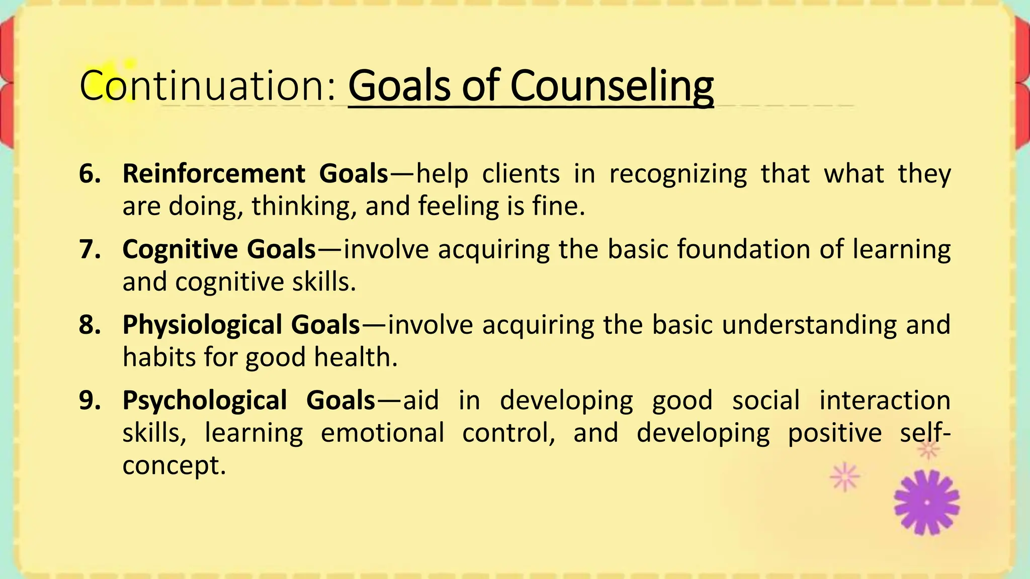 Counseling-HUMSS-ppt Goal,Scope, Function, Competencies.pptx | Mental ...