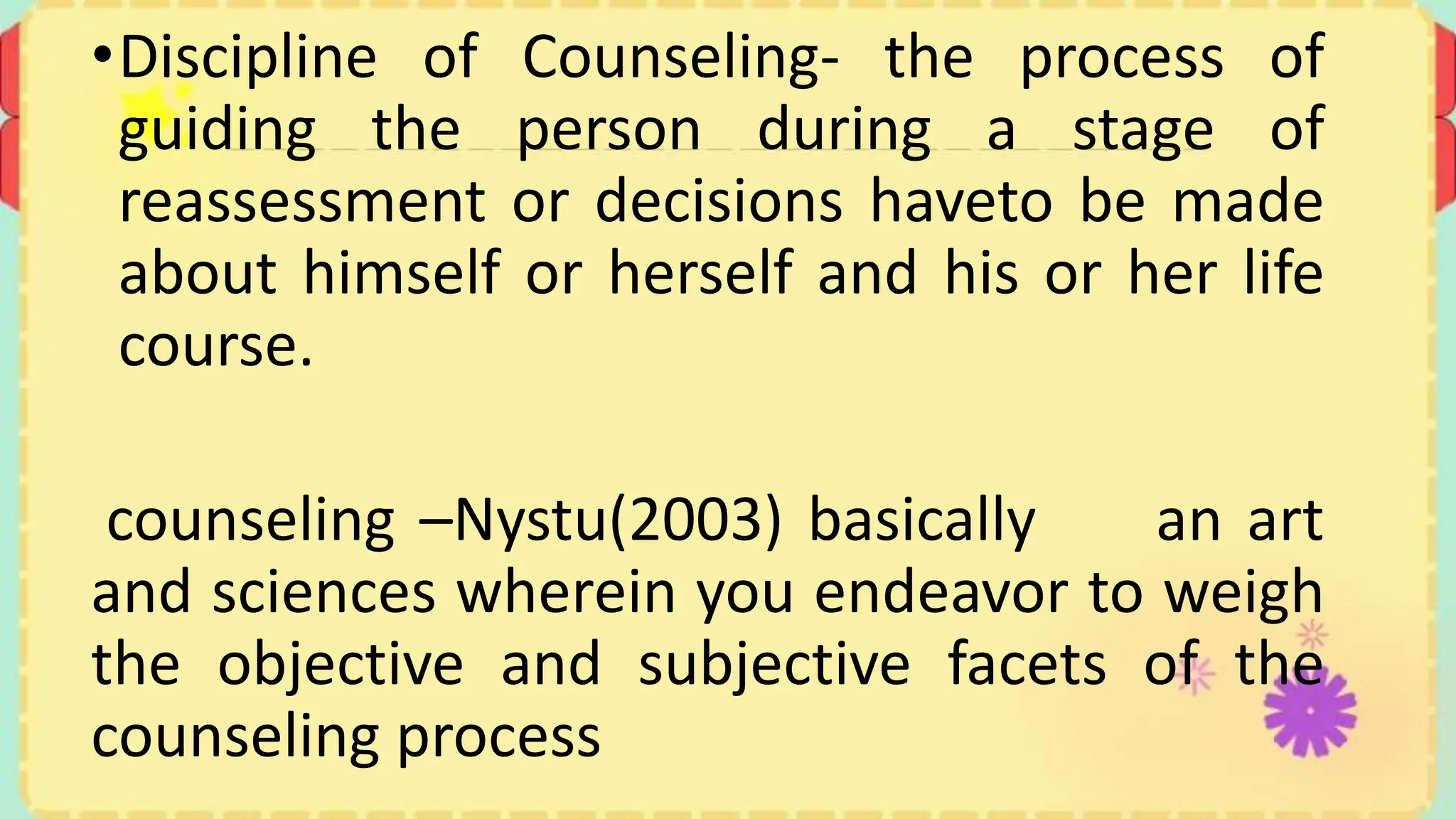 Counseling-HUMSS-ppt Goal,Scope, Function, Competencies.pptx | Mental ...