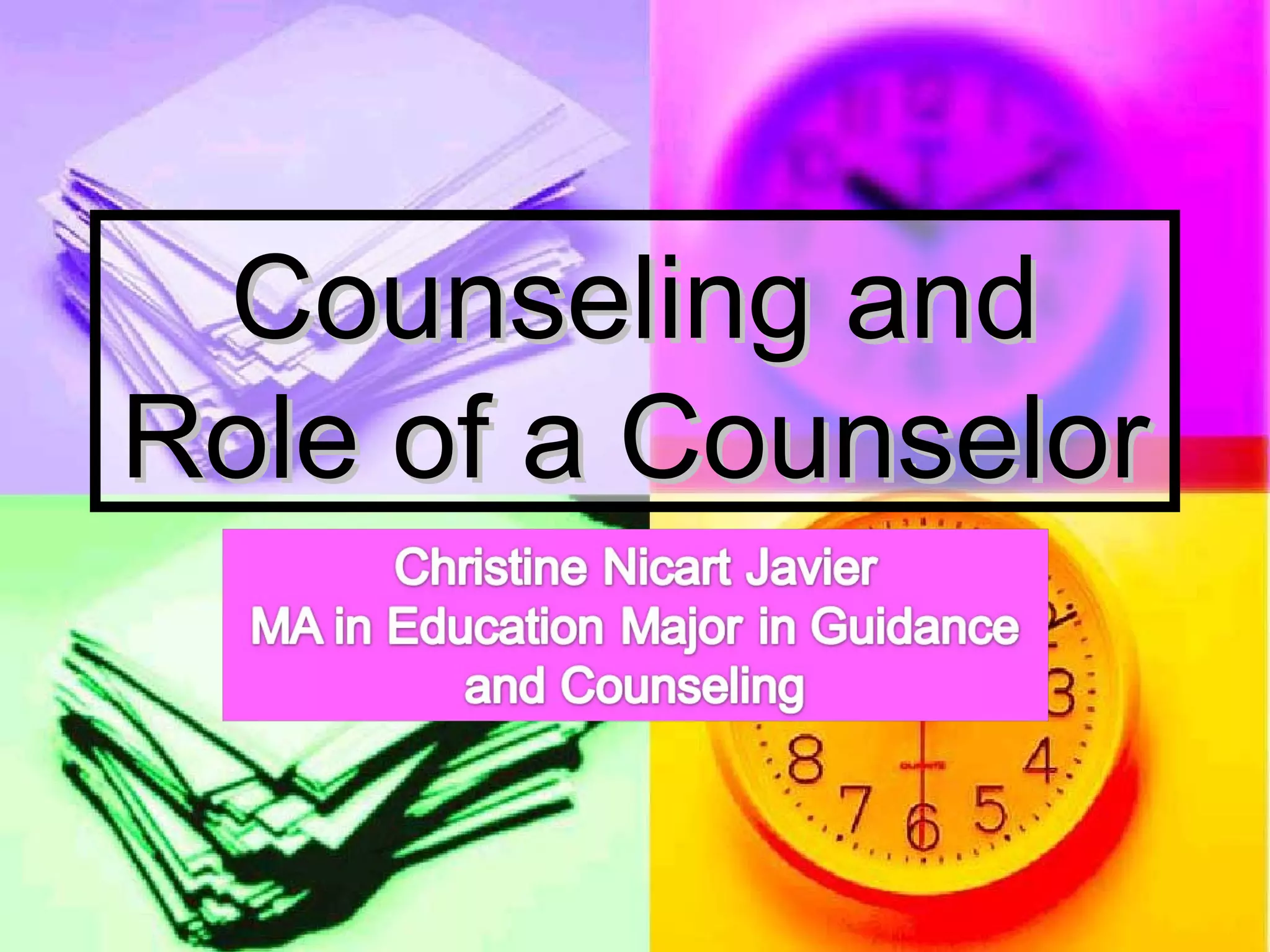 Role of a Counselor | PPT