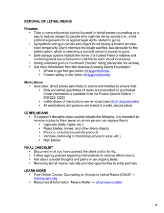 Counseling on Access to Lethal Means | PDF