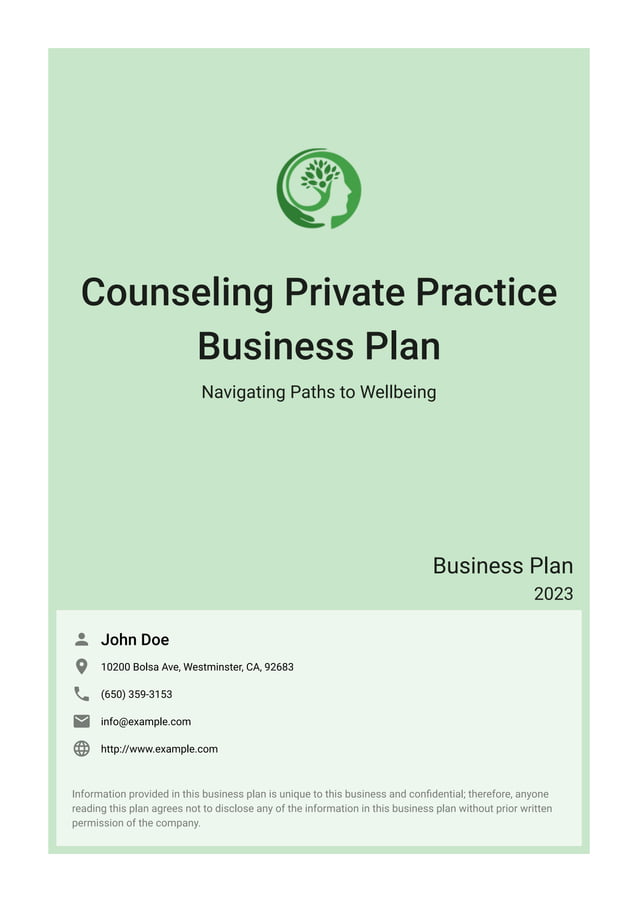 counseling-private-practice-business-plan.pdf.pdf | Business Accounting ...